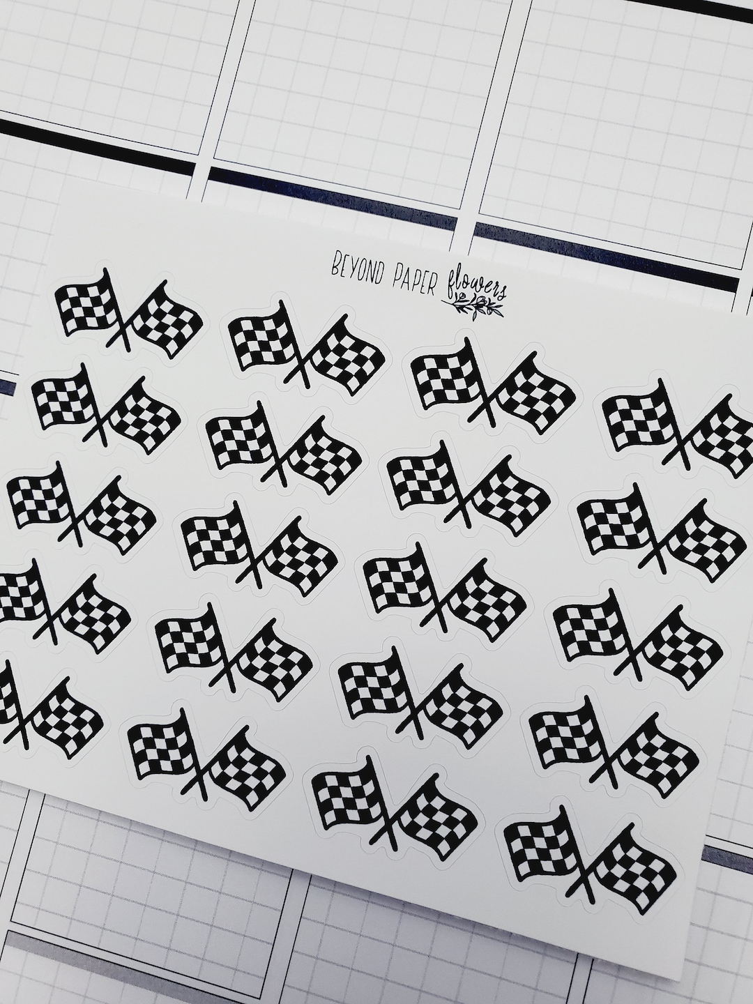 Checker Flag Icon Sticker Sheet - Etsy