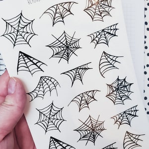 Clear Cobweb Deco Stickers - Etsy