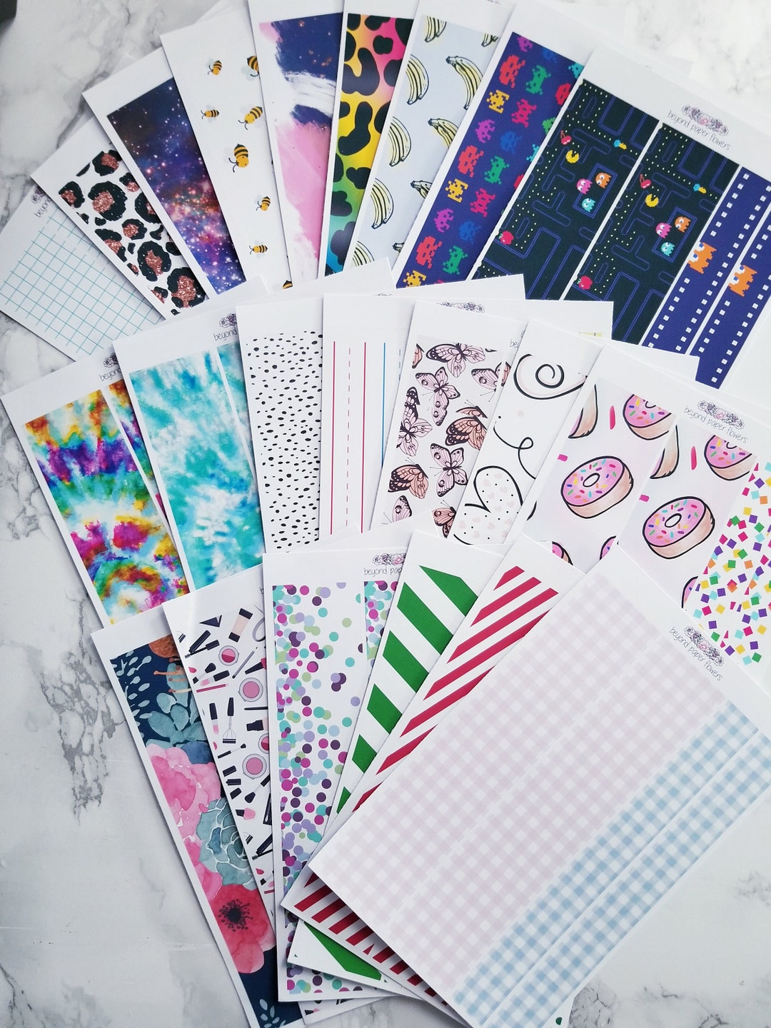 Large Washi Sticker Strips - Etsy