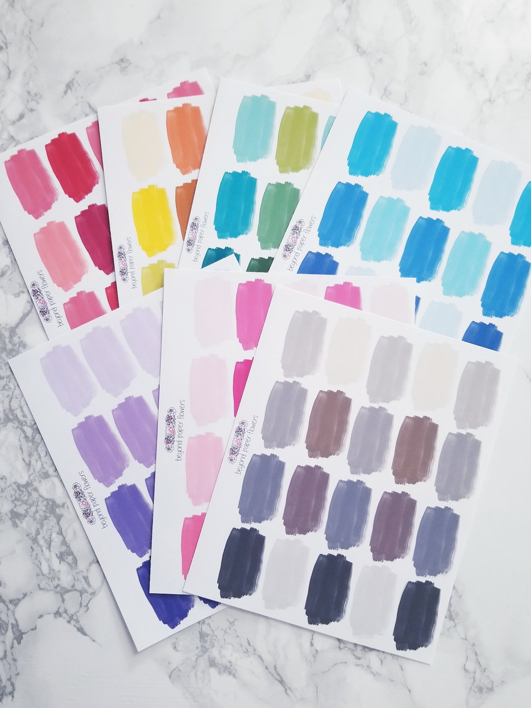 Brushstroke THICC Stickers - Etsy