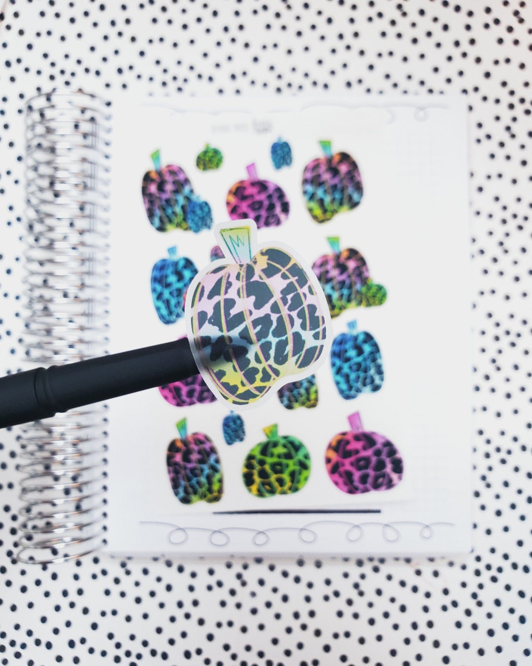 Lisa Leopard Pumpkins Frosted Clear Deco Stickers - Etsy