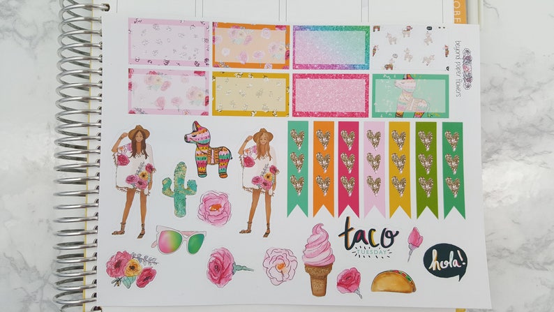 Fiesta Time Weekly Sticker Kit - Etsy