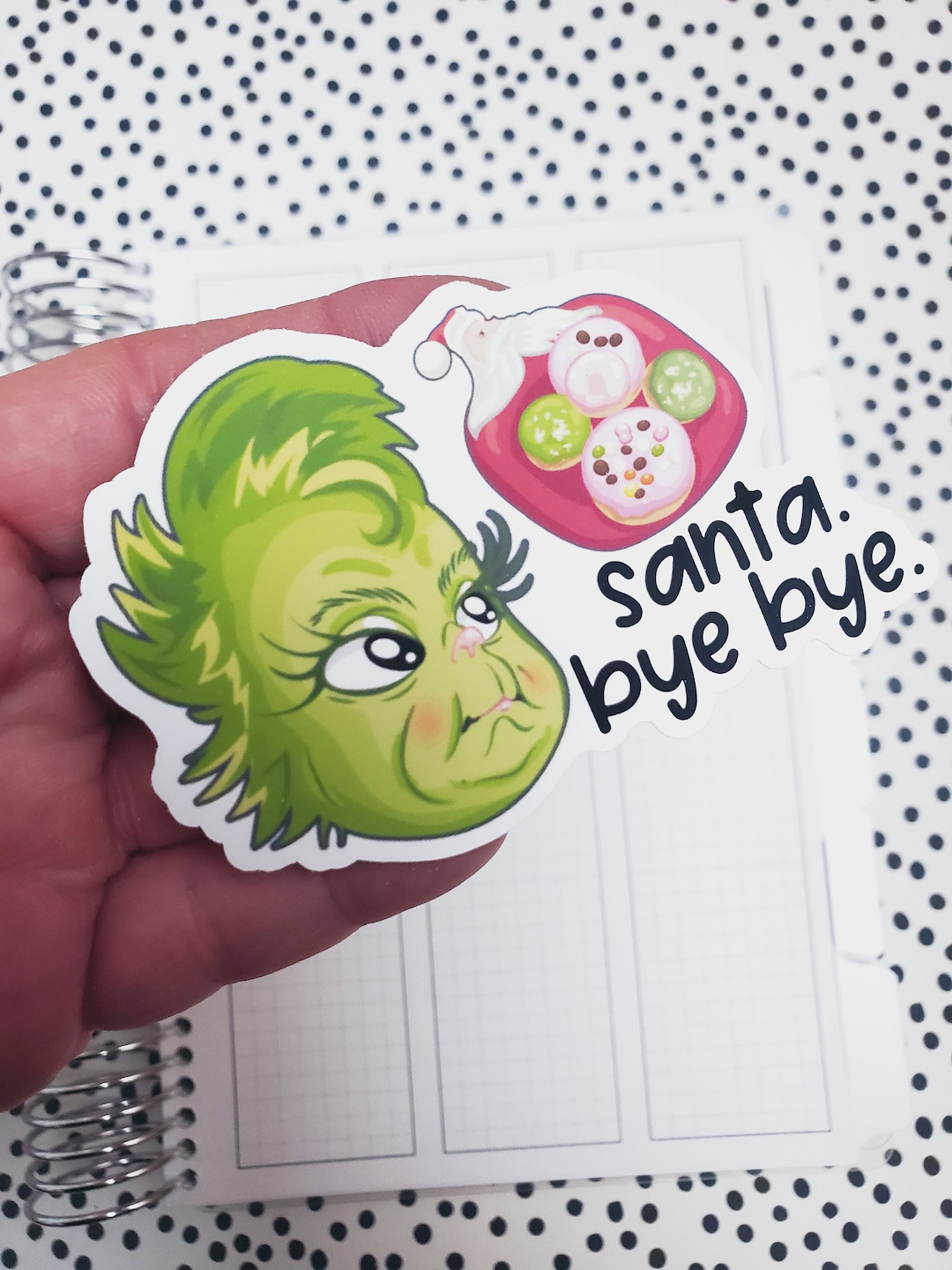 Santa. Bye Bye Matte Vinyl Stickers - Etsy