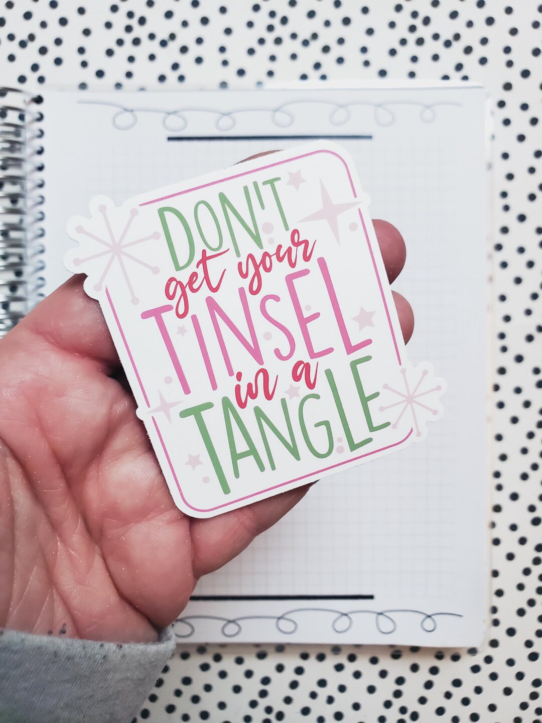 Tinsel Tangle Vinyl Sticker Die Cut - Etsy