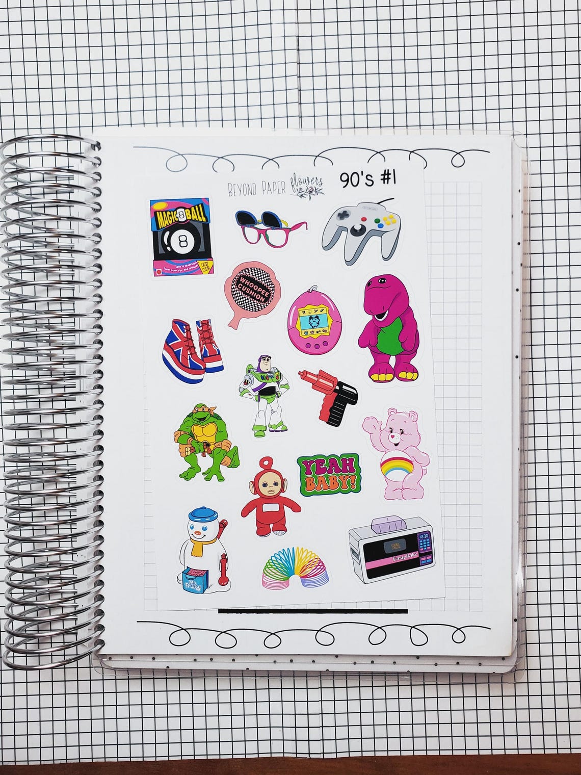 90's Throwback Deco Stickers - Etsy