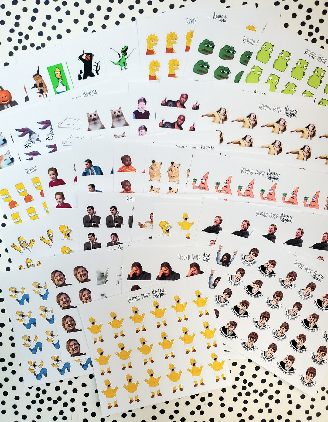 Third Edition Famous Funny Meme Deco Sheets - Etsy
