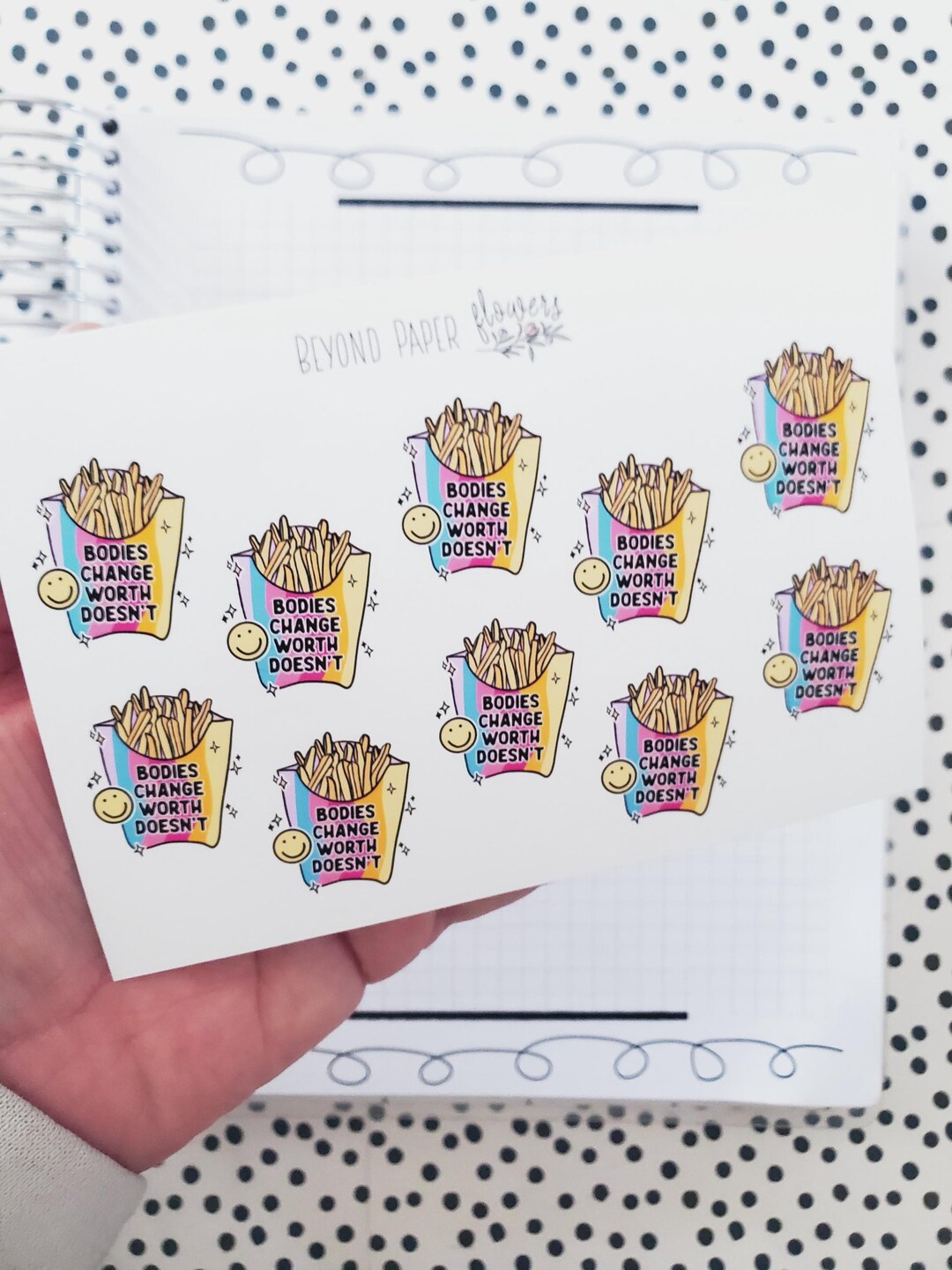 Bodies Change French Fries... Deco Stickers - Etsy