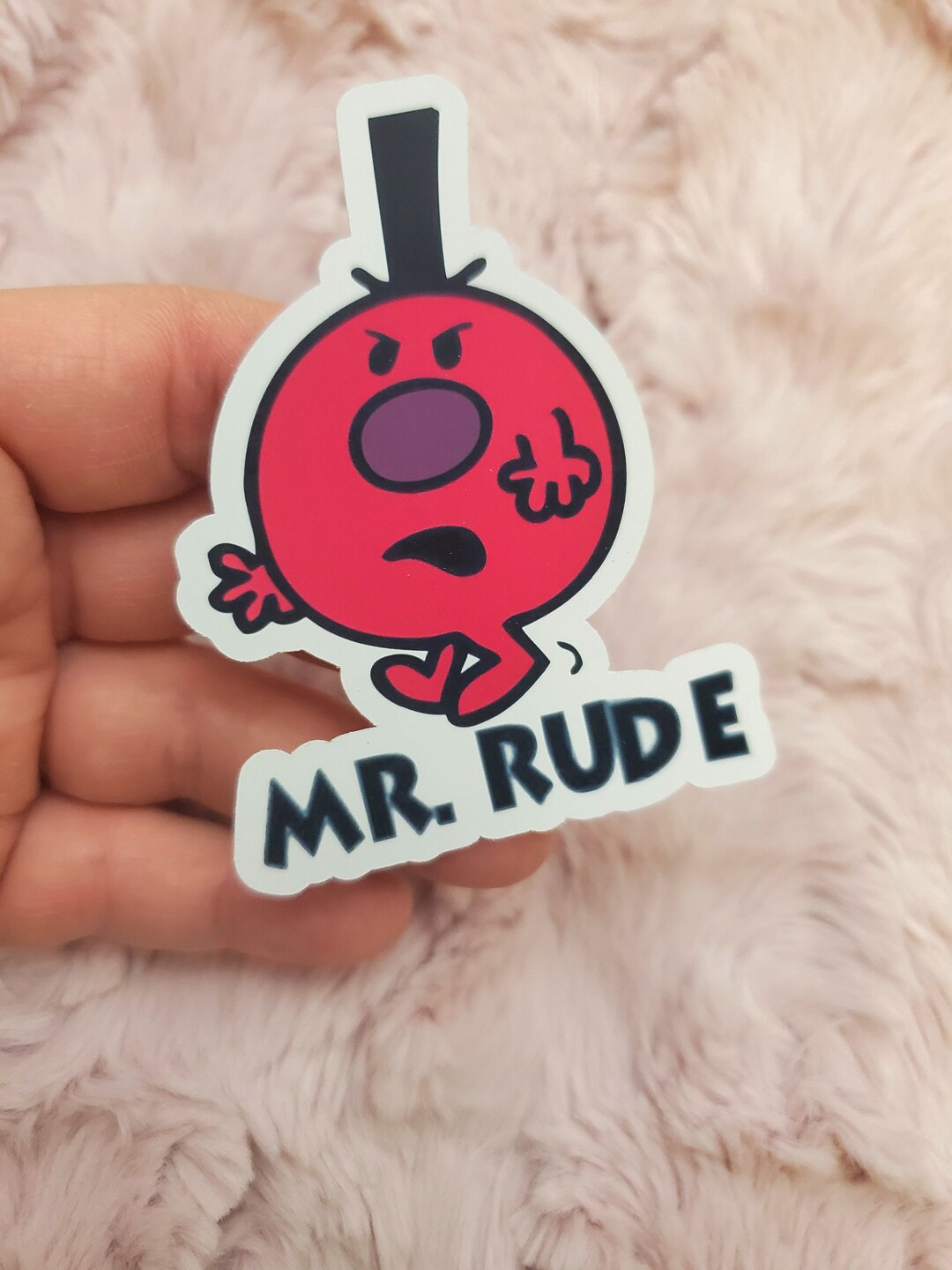 Mr. Rude Vinyl Sticker Die Cut - Etsy