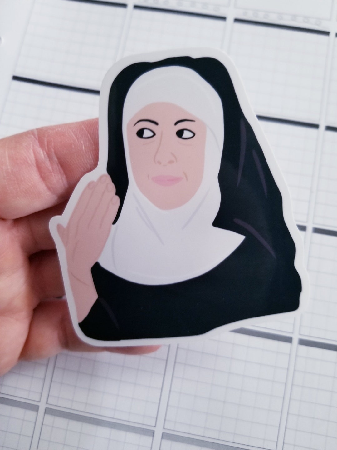 Vinyl Nun Oh My Sticker Die Cut - Etsy