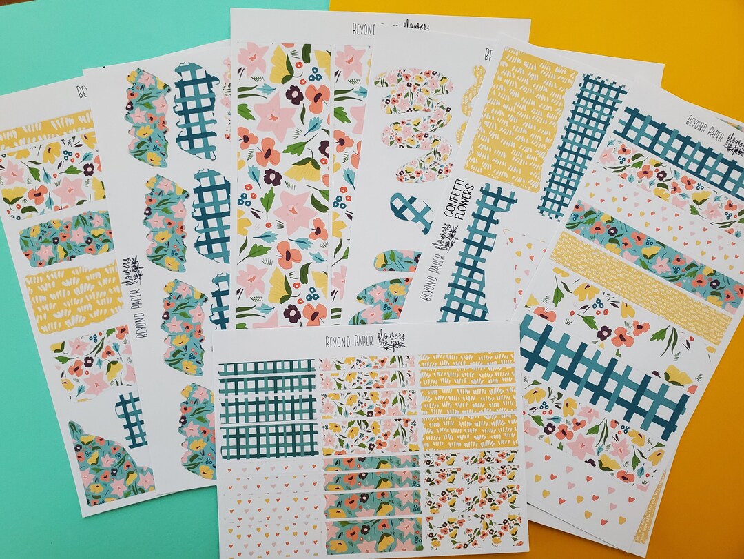 Confetti Flowers Deco/layering Sheets - Etsy