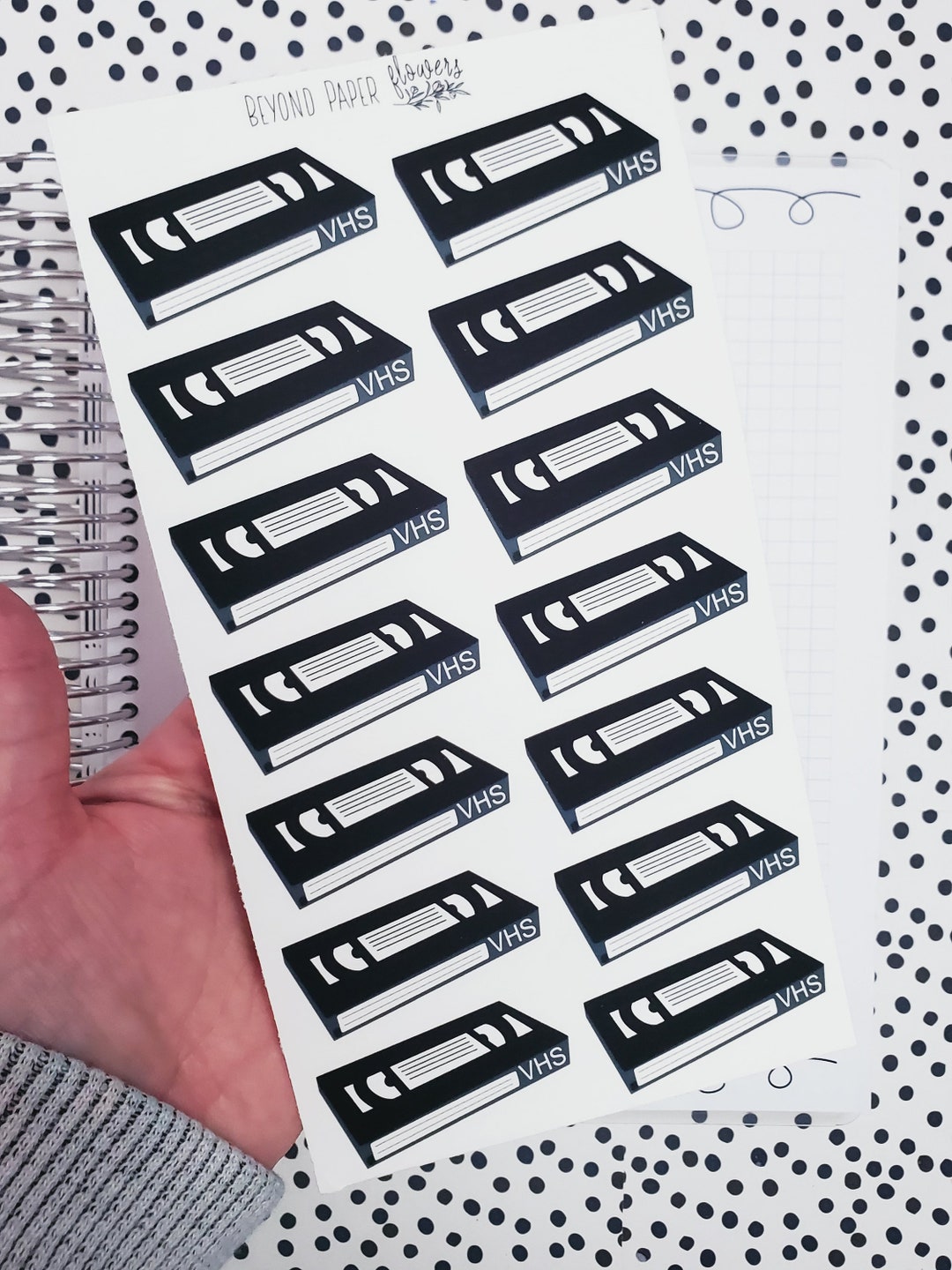 Retro VHS Large Frosted Clear Deco Stickers - Etsy