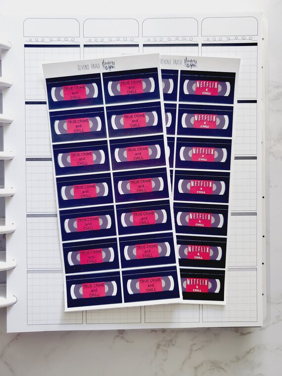 Chill VHS Tape Sticker Sheet - Etsy