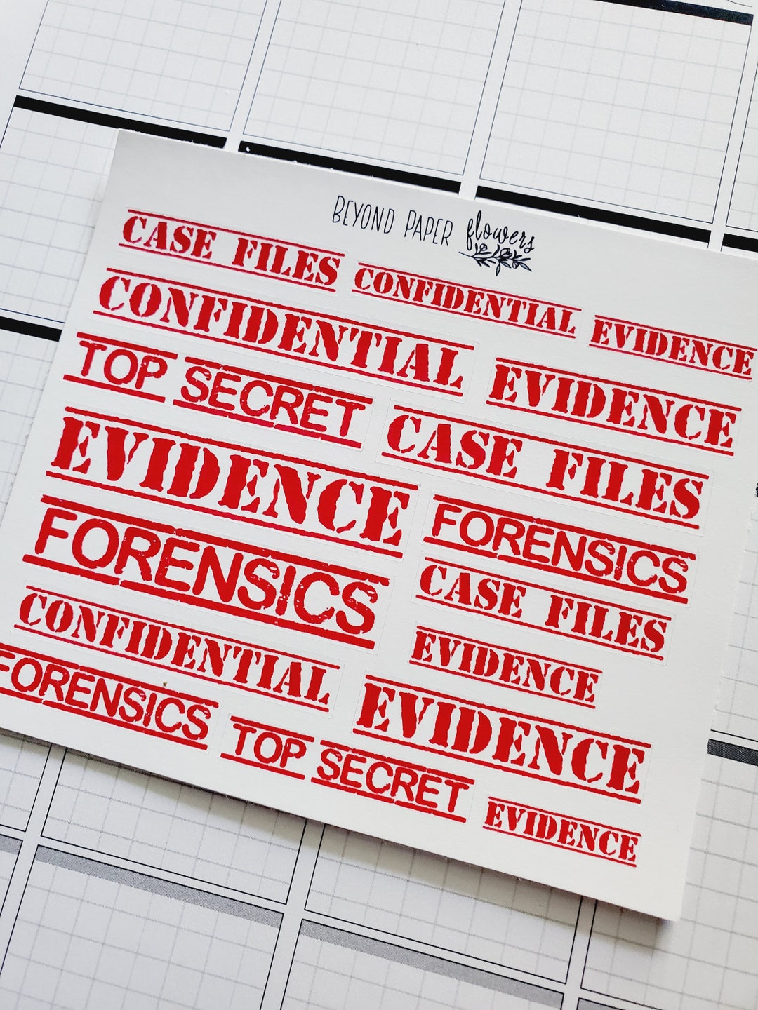 Case File Stamps Inspired Stickers - Etsy