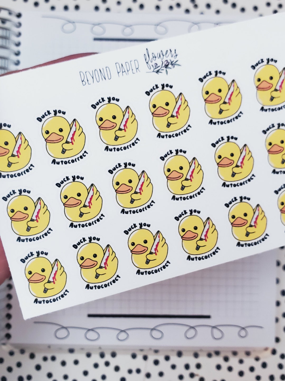 Duck You Autocorrect Deco Stickers - Etsy