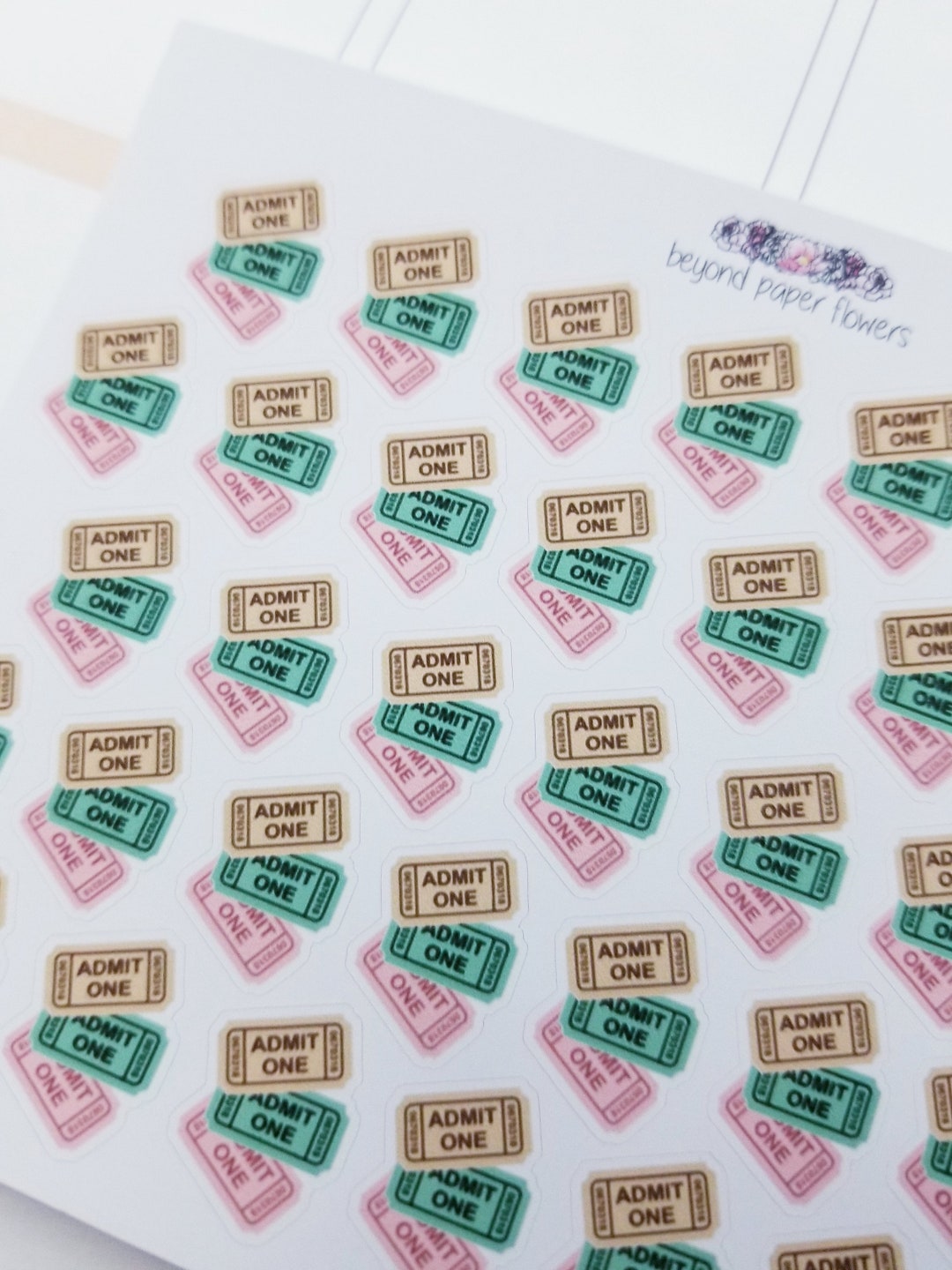 Cute Small Ticket Stickers - Etsy