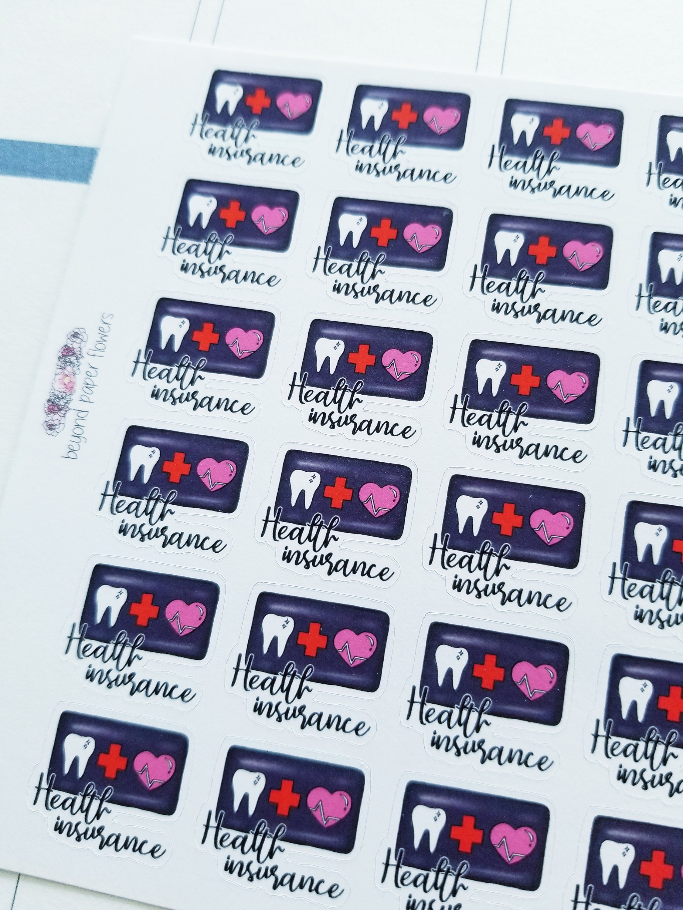 Cute Health Insurance Stickers | Etsy
