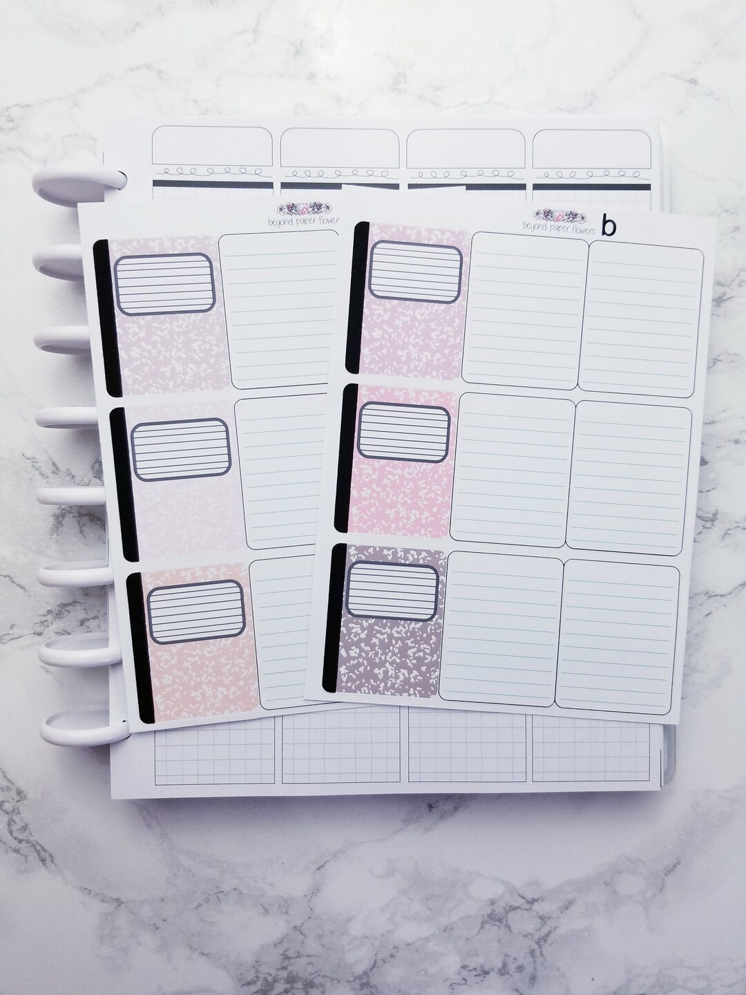 Neutral Comp Book Foldable Stickers - Etsy