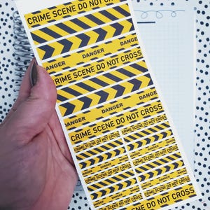 Mixed Crime Scene Tape Sticker Sheet - Etsy