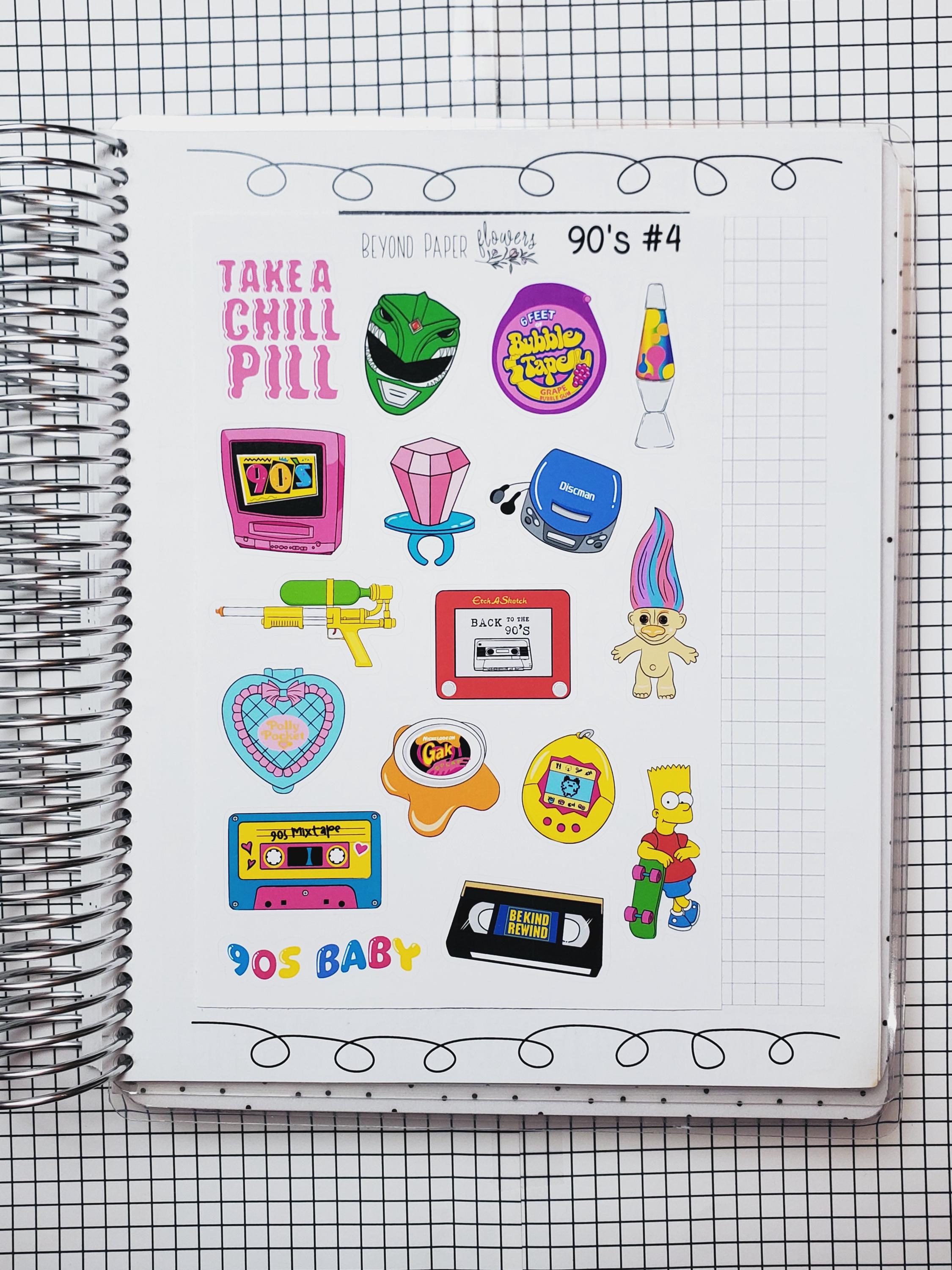 90's Throwback Deco Stickers - Etsy