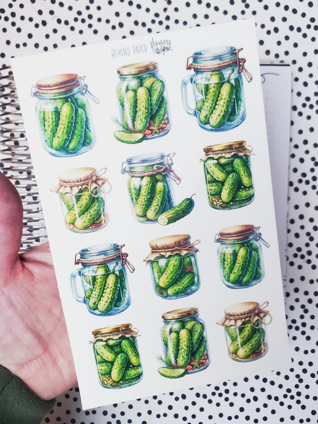 Pickle Jar Frosted Clear Deco Stickers - Etsy