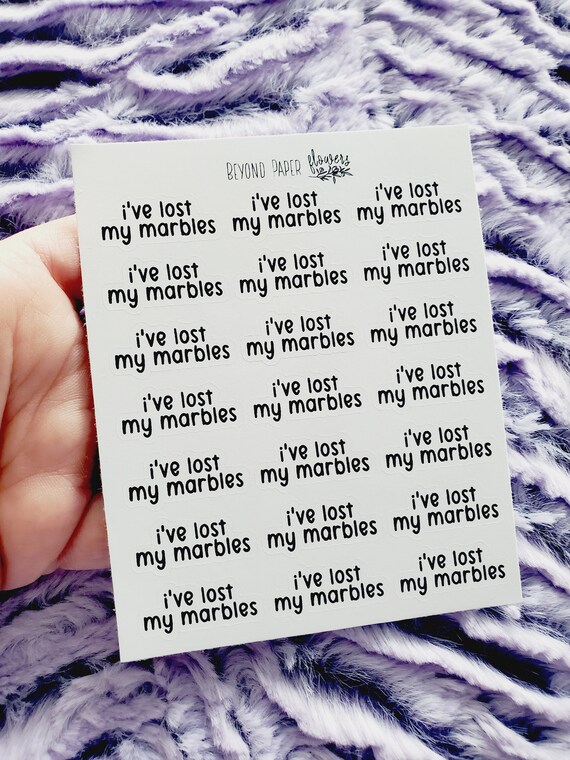 I've Lost My Marbles Snark Sheet - Etsy