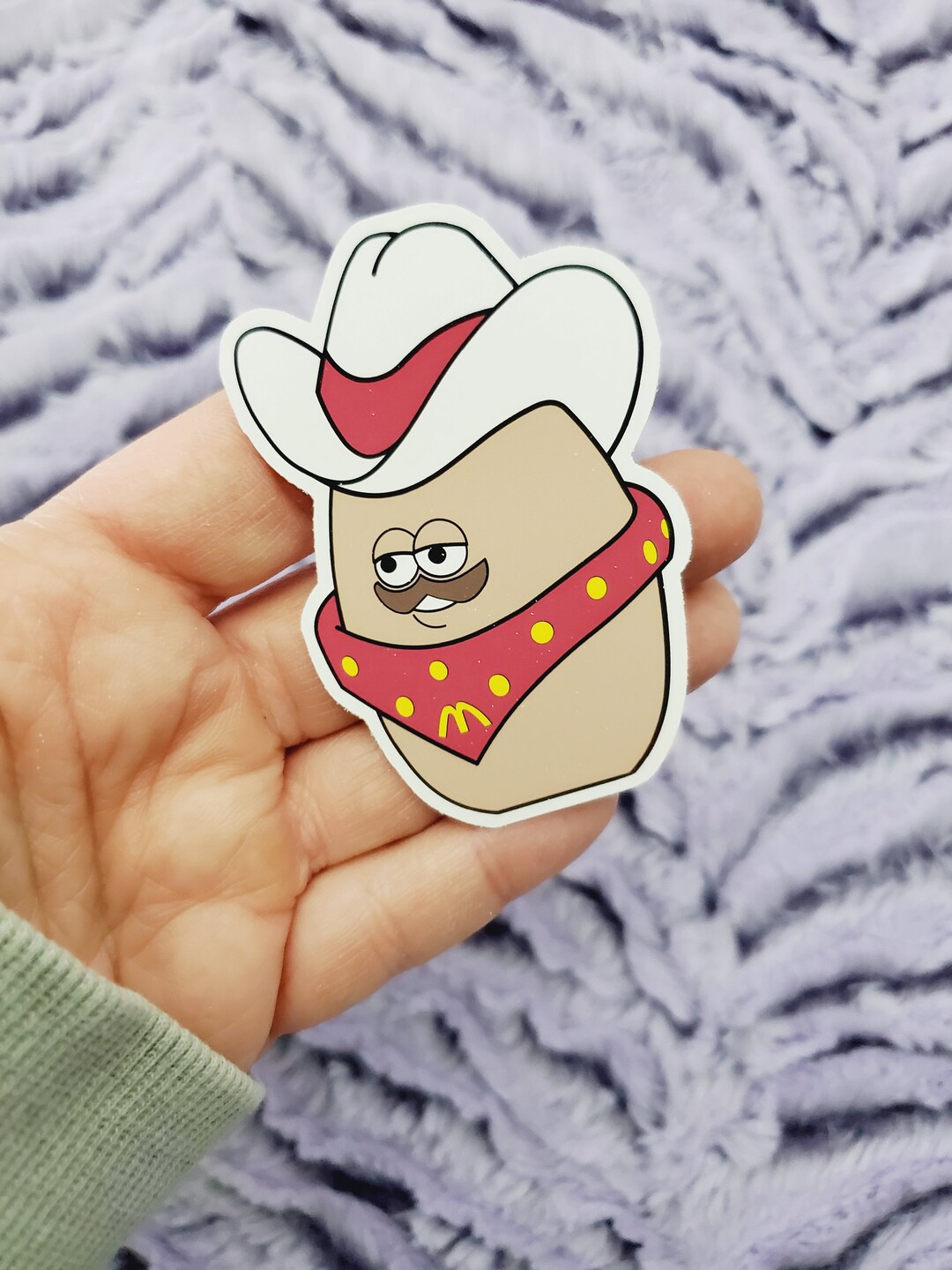 Cowboy Nugget Matte Vinyl Sticker - Etsy