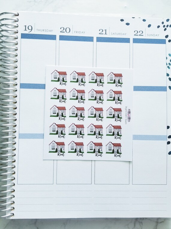 Cute Rent Stickers | Etsy