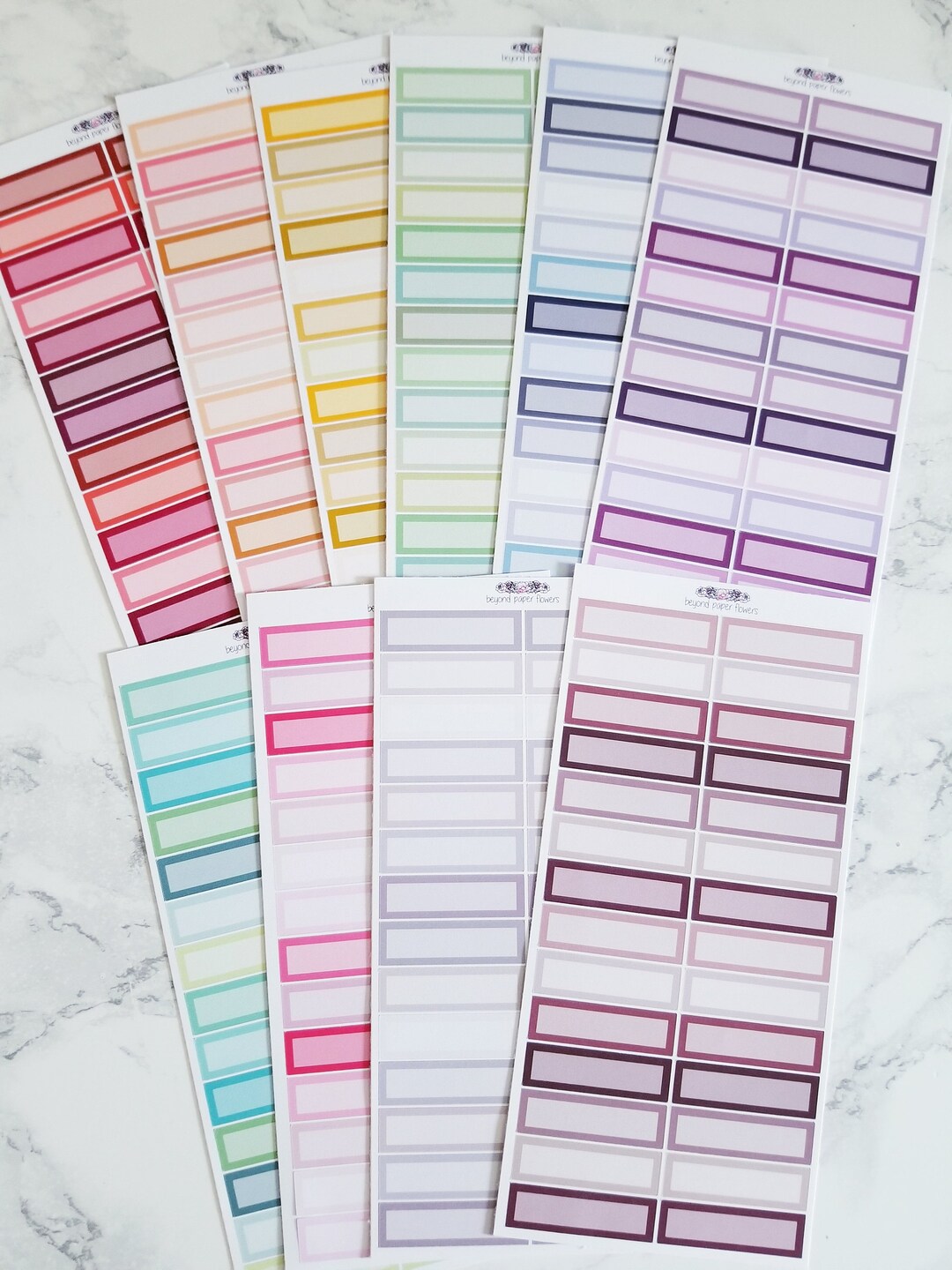 MUTED Colored Quarter Boxes - Etsy