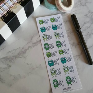 Good Day/bad Day Monster Stickers | Etsy