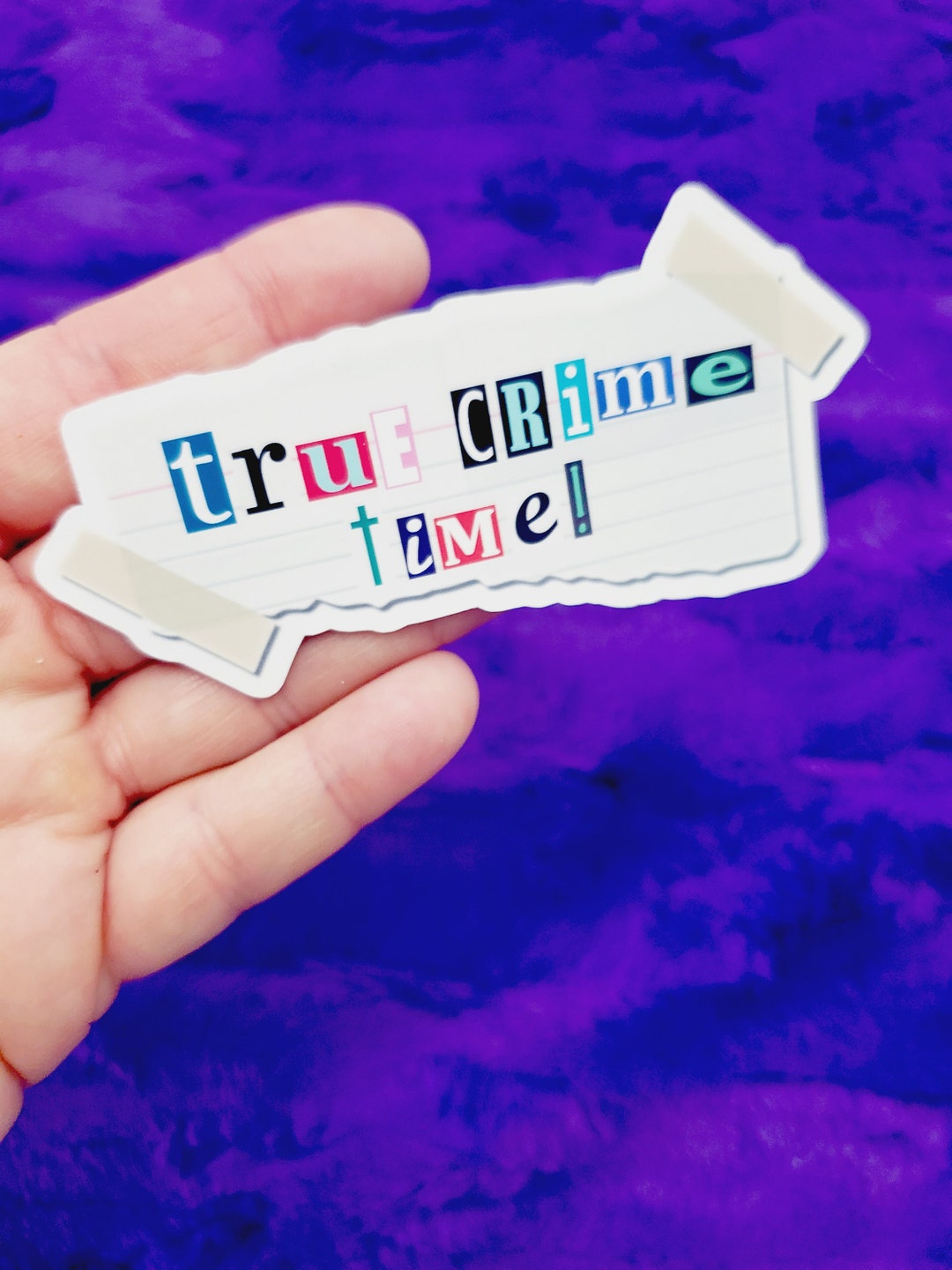 True Crime Time Ransom Letter Note Matte Vinyl Sticker Die Cut - Etsy