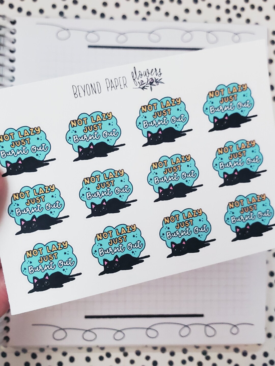 Not Lazy Just Burnt Out Deco Stickers - Etsy