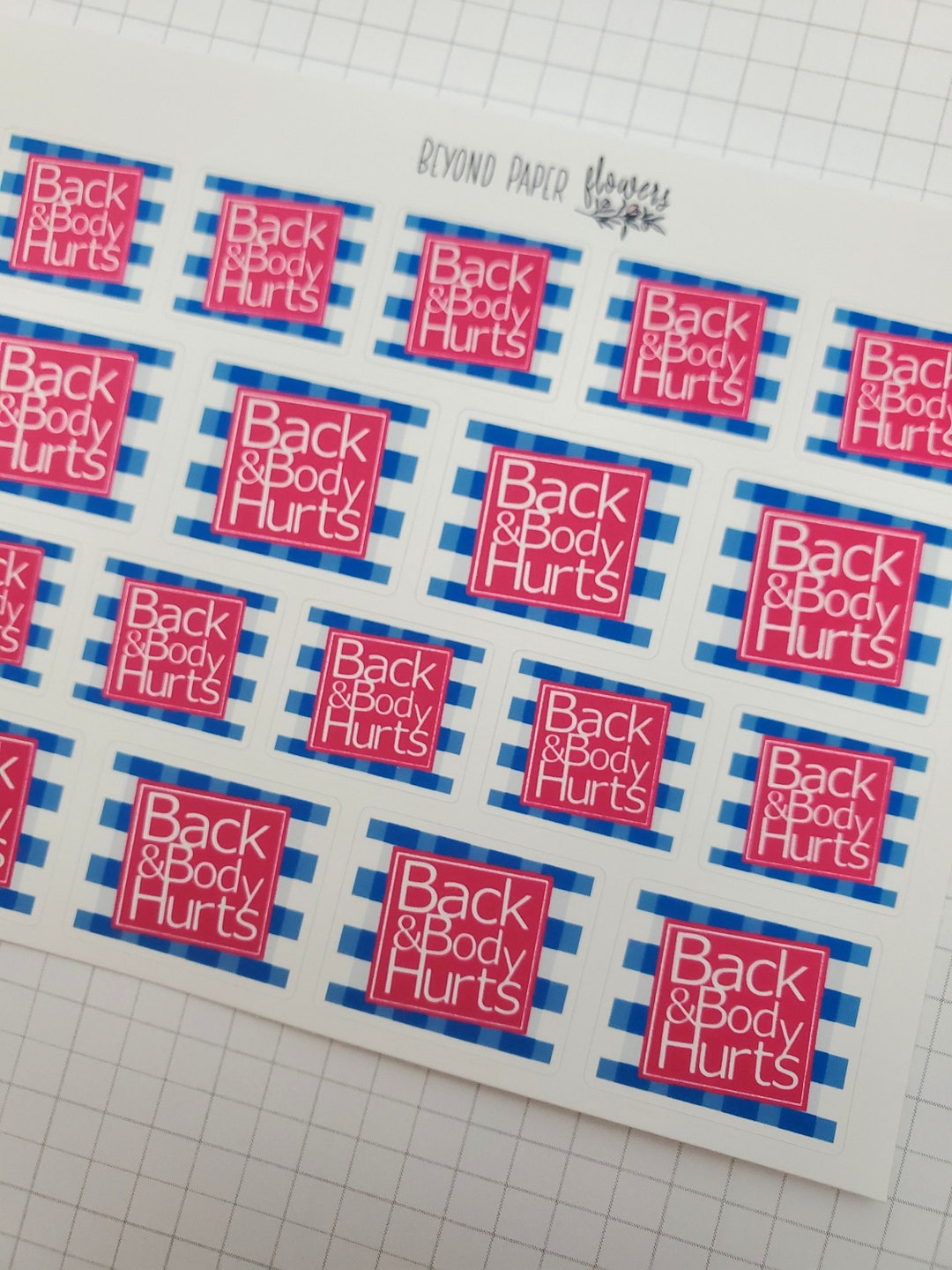 Back and Body Hurts Deco Stickers - Etsy