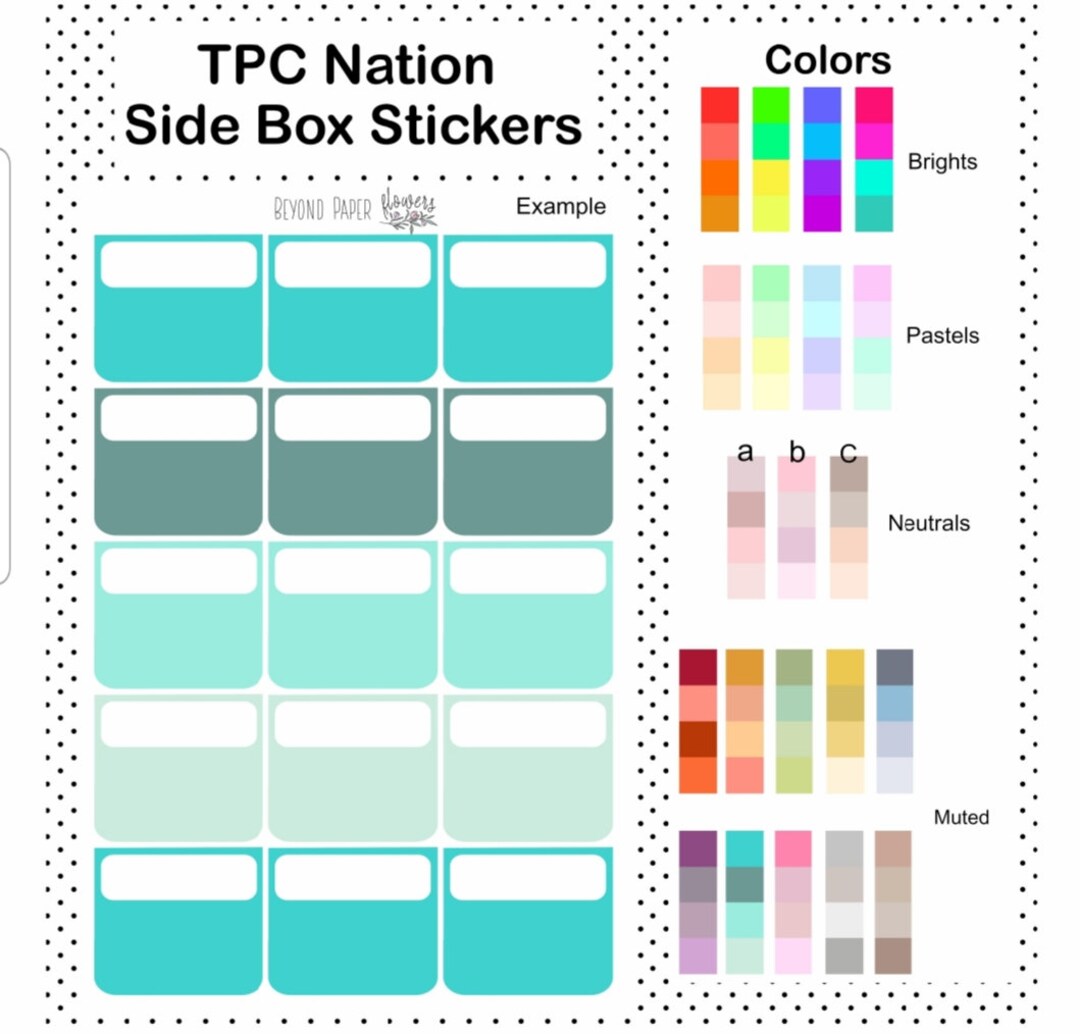TPC Nation Side Box Stickers - Etsy