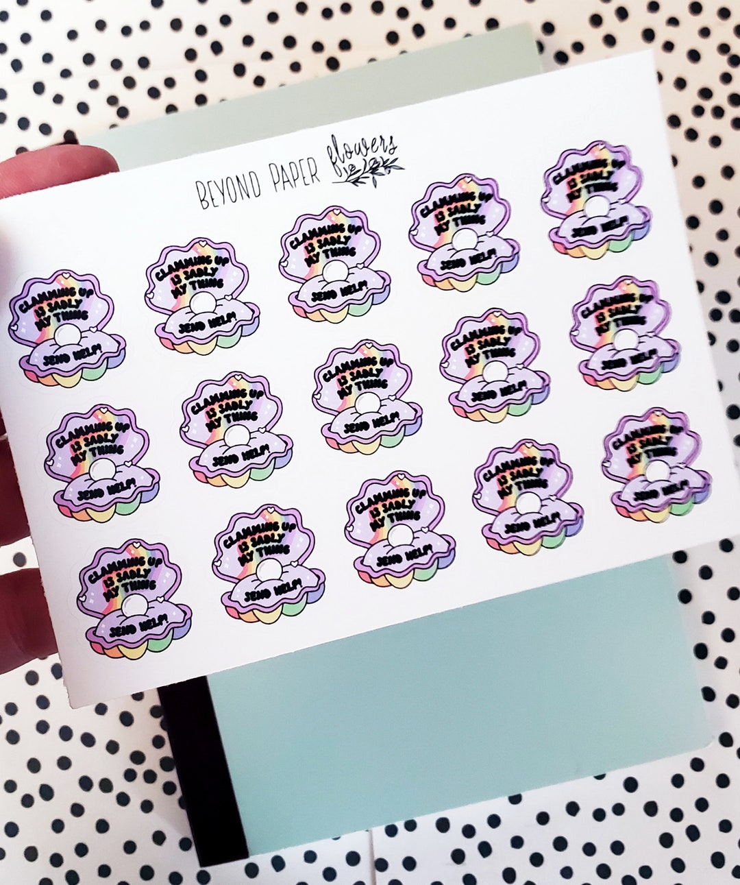 Clamming Up... Deco Stickers - Etsy