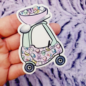 Cereal Car Matte Vinyl Sticker - Etsy