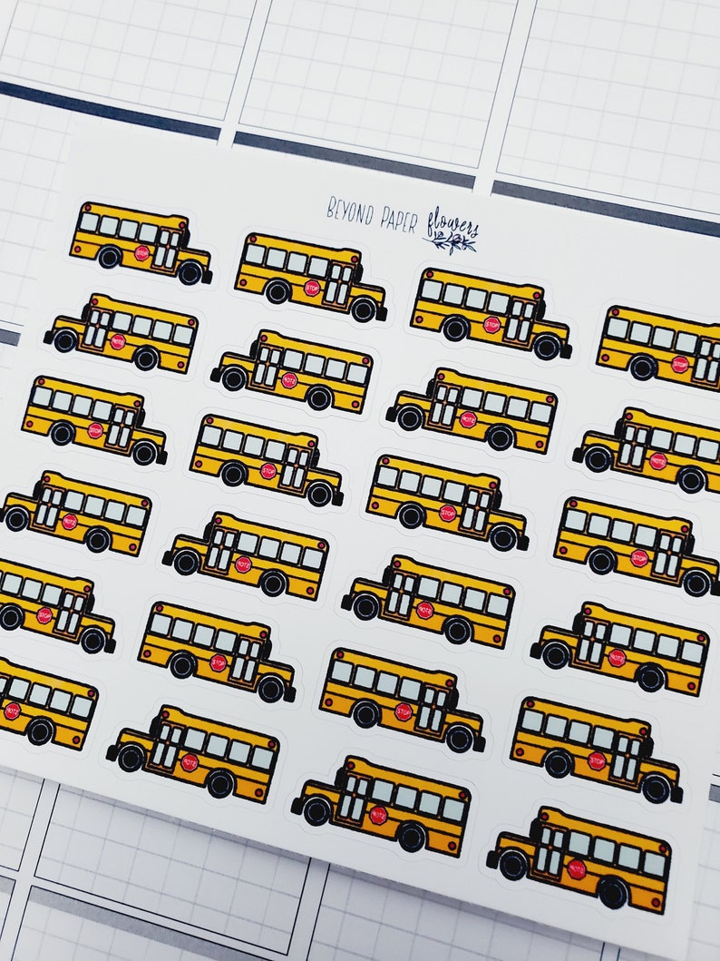 School Bus Stickers - Etsy