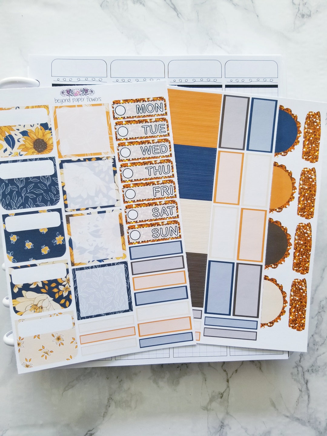 Academic/b6 Sunflower Fields Weekly Kit - Etsy