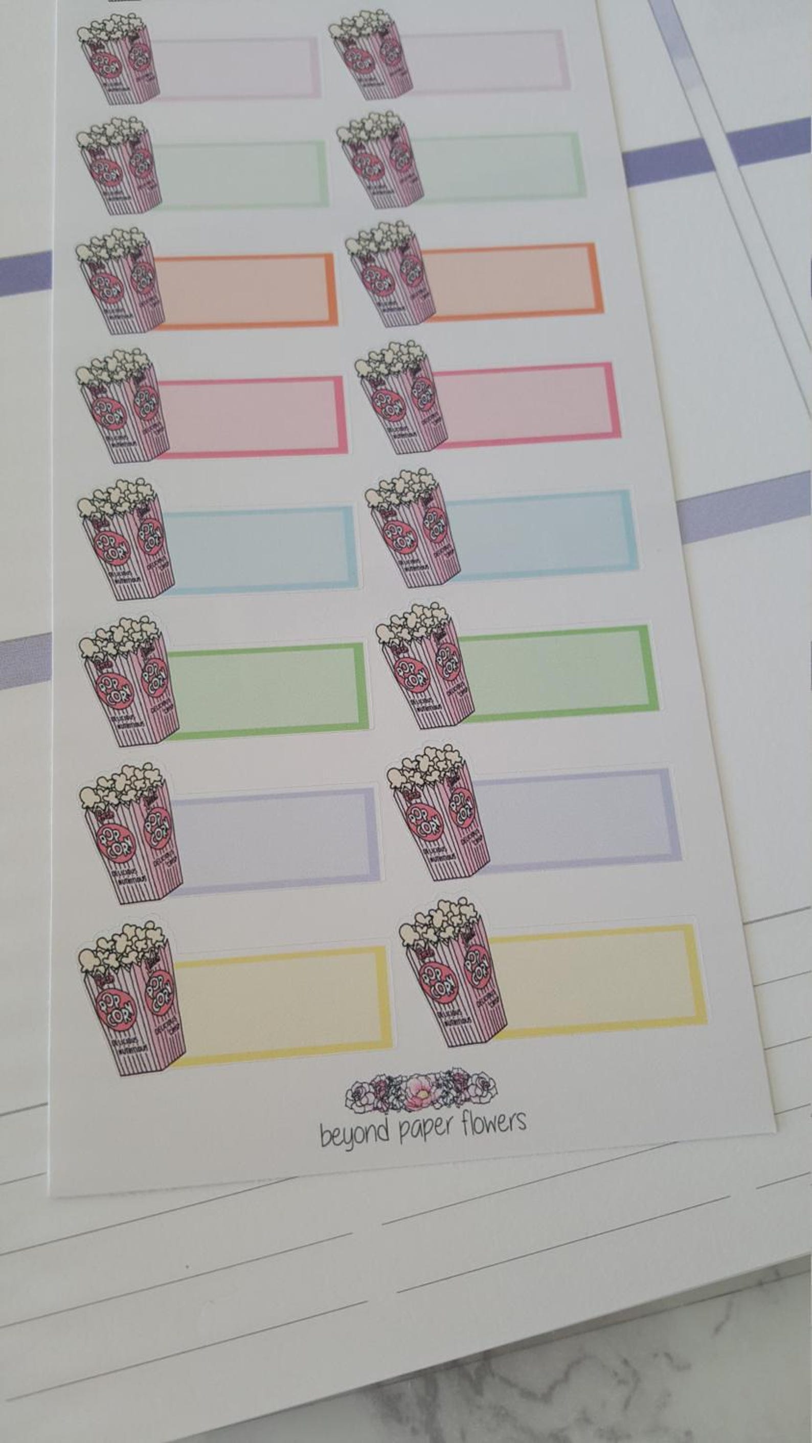Popcorn Movie Tabs - Etsy