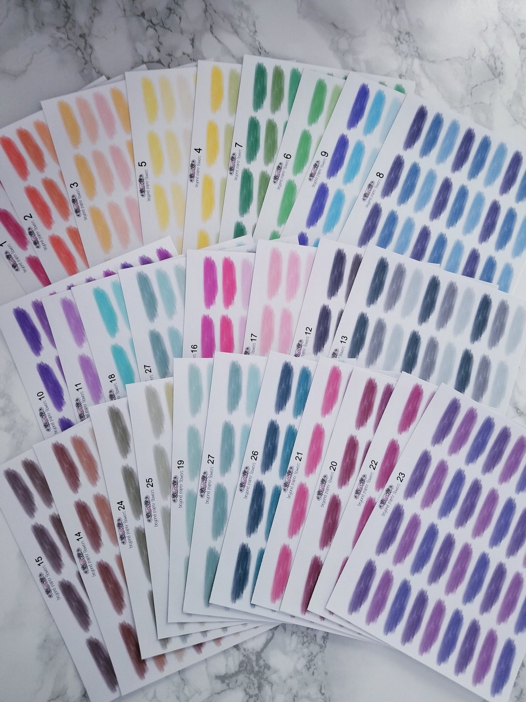 Soft Watercolor Brushstroke Stickers - Etsy
