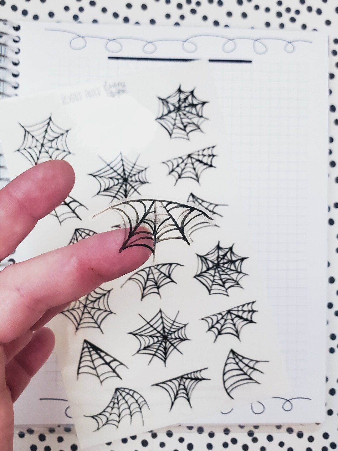 Clear Cobweb Deco Stickers - Etsy