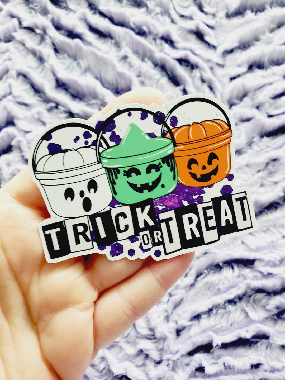 Trick or Treat Buckets Vinyl Sticker Die Cut - Etsy