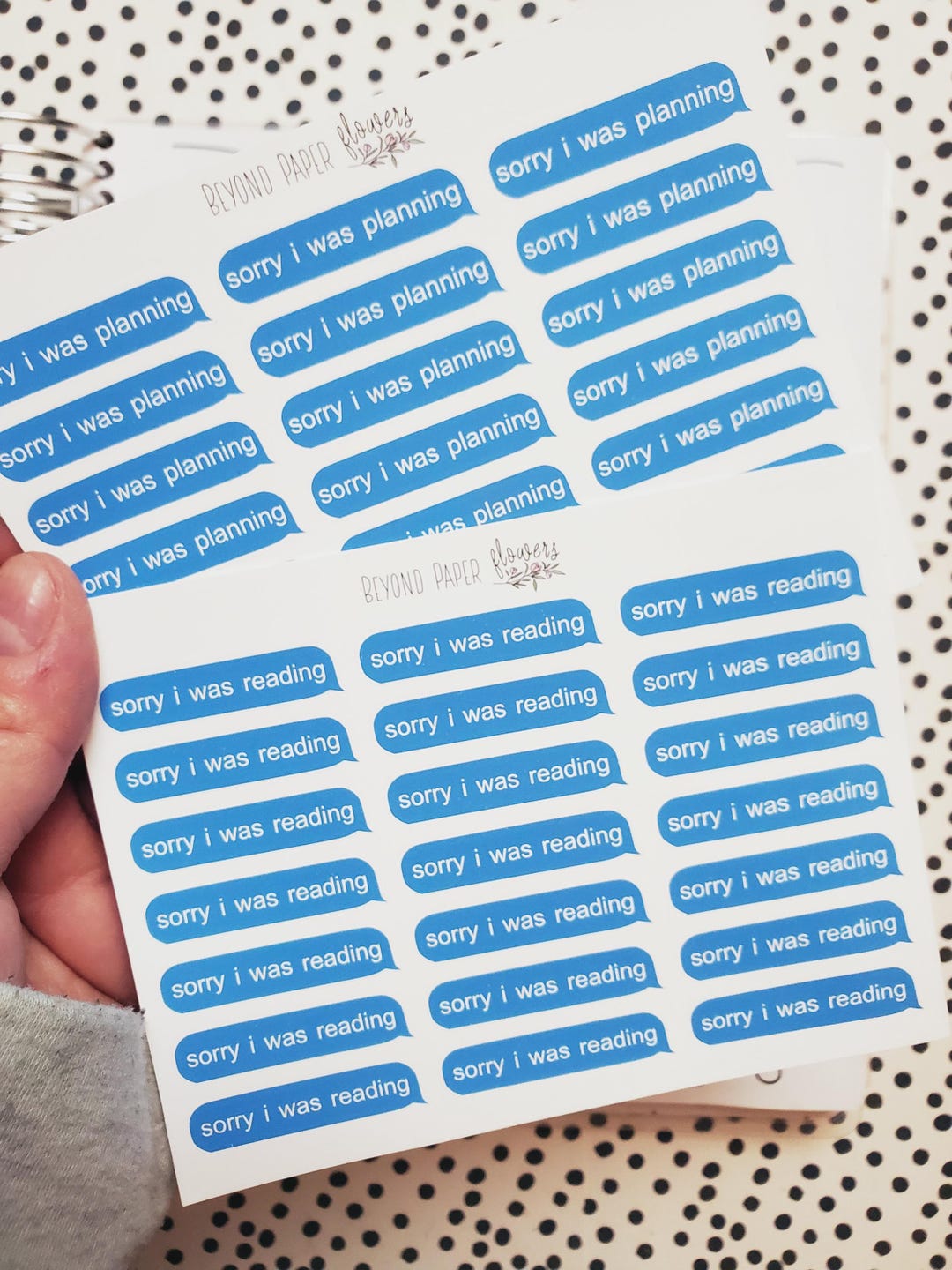 Sorry Blurb Sticker Sheet - Etsy