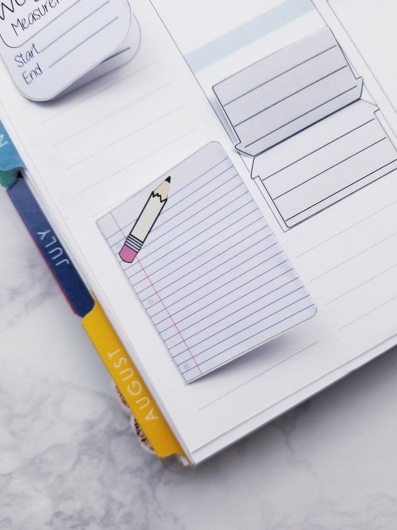 Notebook Paper Foldable Stickers - Etsy