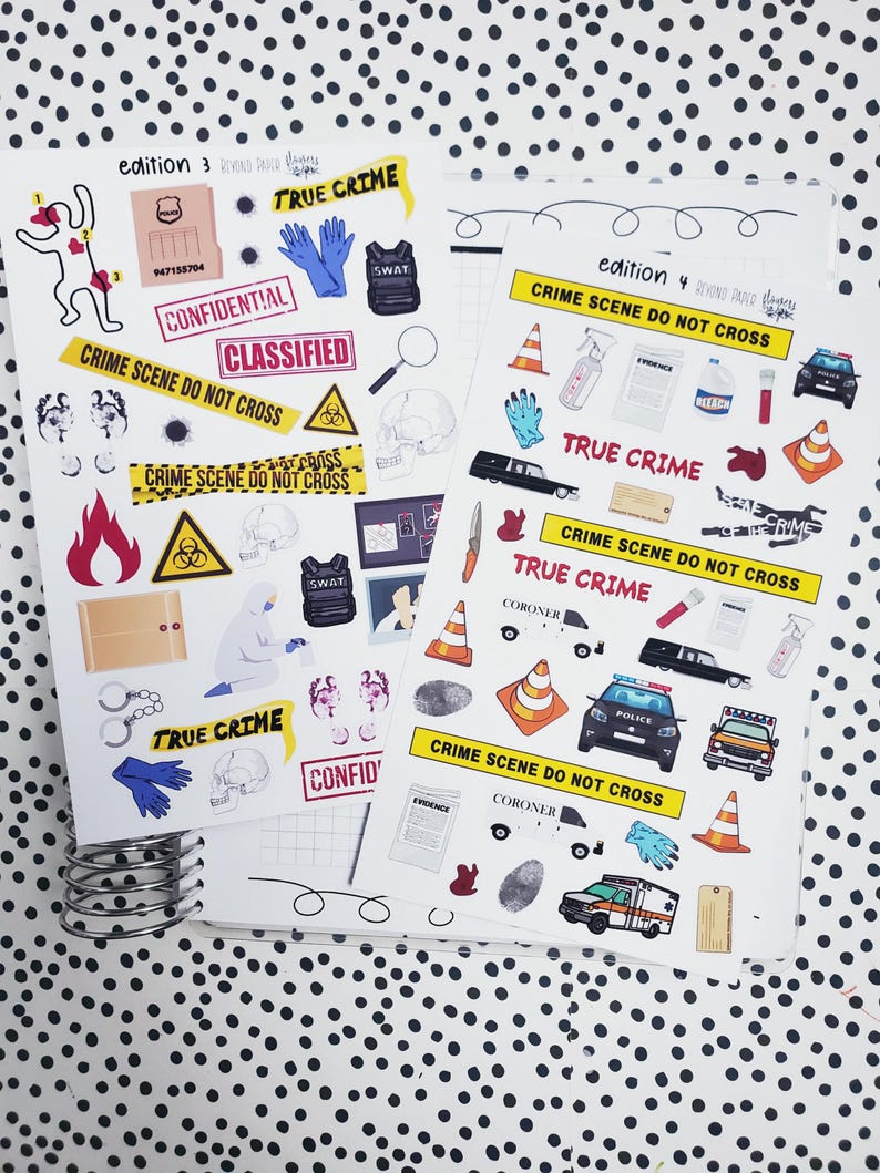 Crime Scene Deco Stickers - Etsy