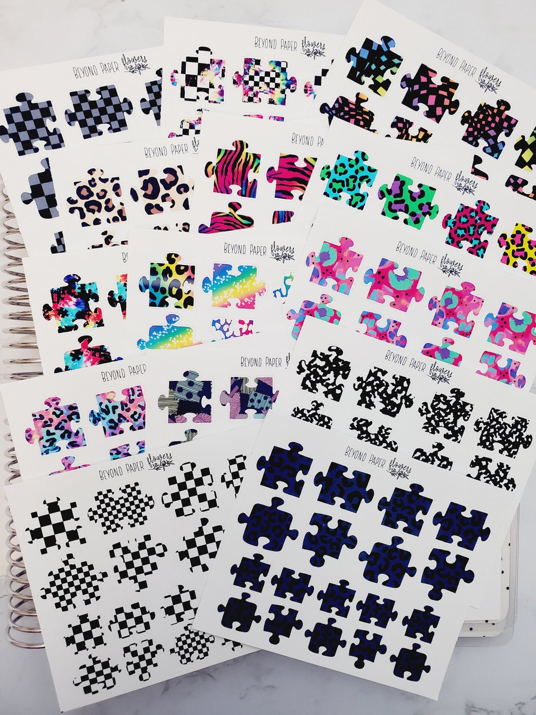 Pattern Puzzle Piece Deco Stickers - Etsy