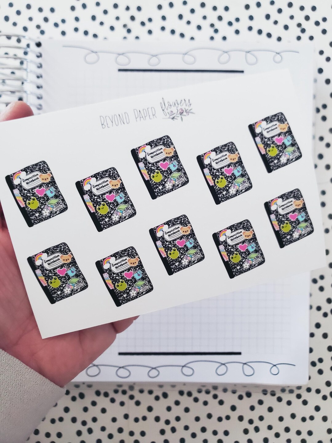 Decorated Comp Book... Deco Stickers - Etsy