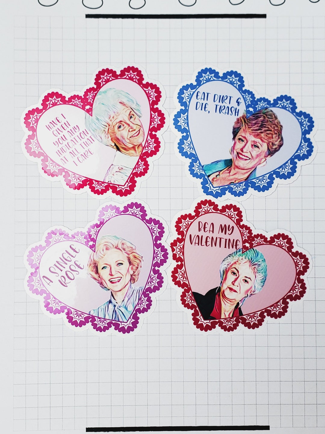 GG Valentine Heart Vinyl Stickers - Etsy