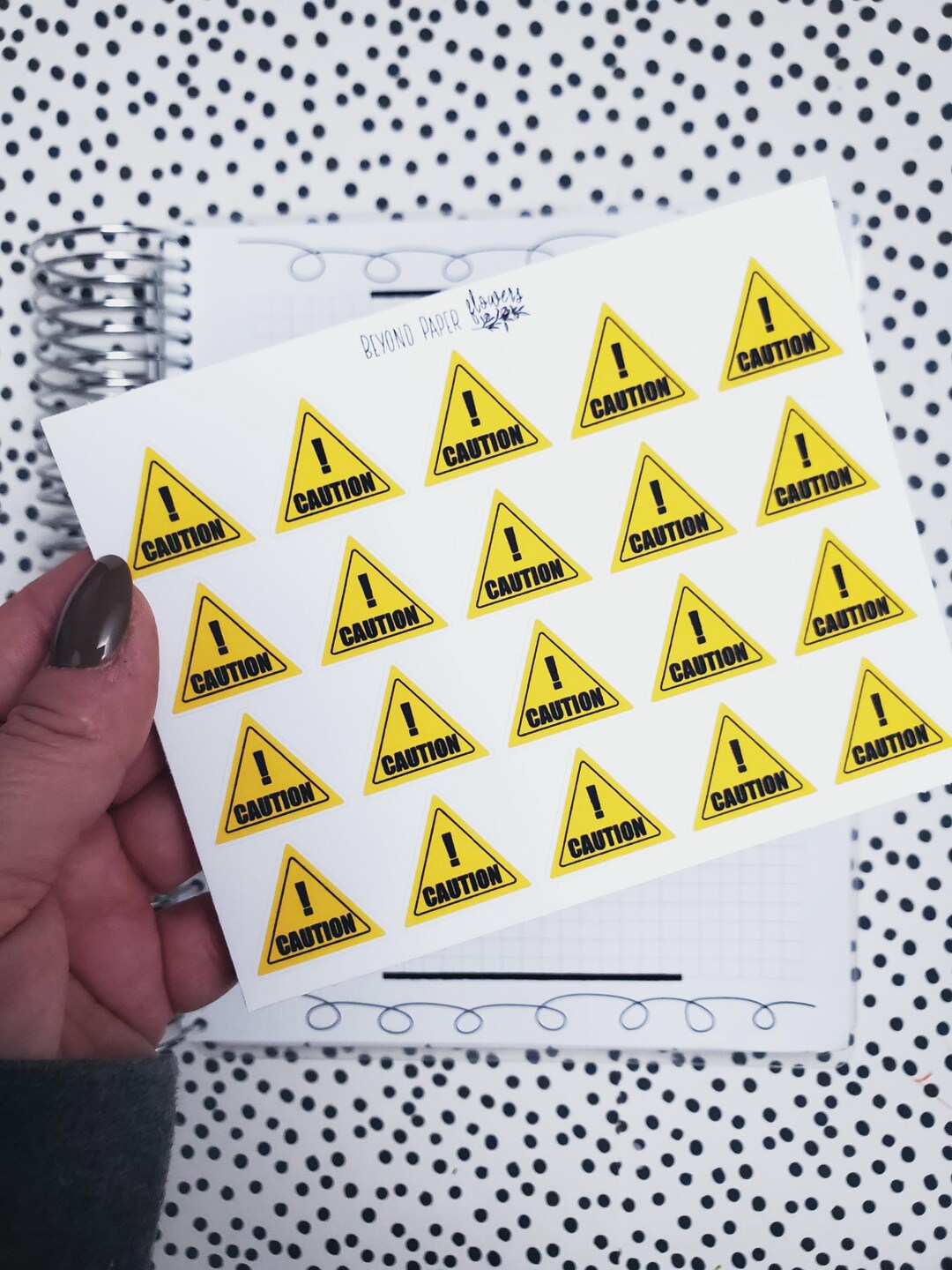 Triangle Caution Sign Deco Stickers - Etsy
