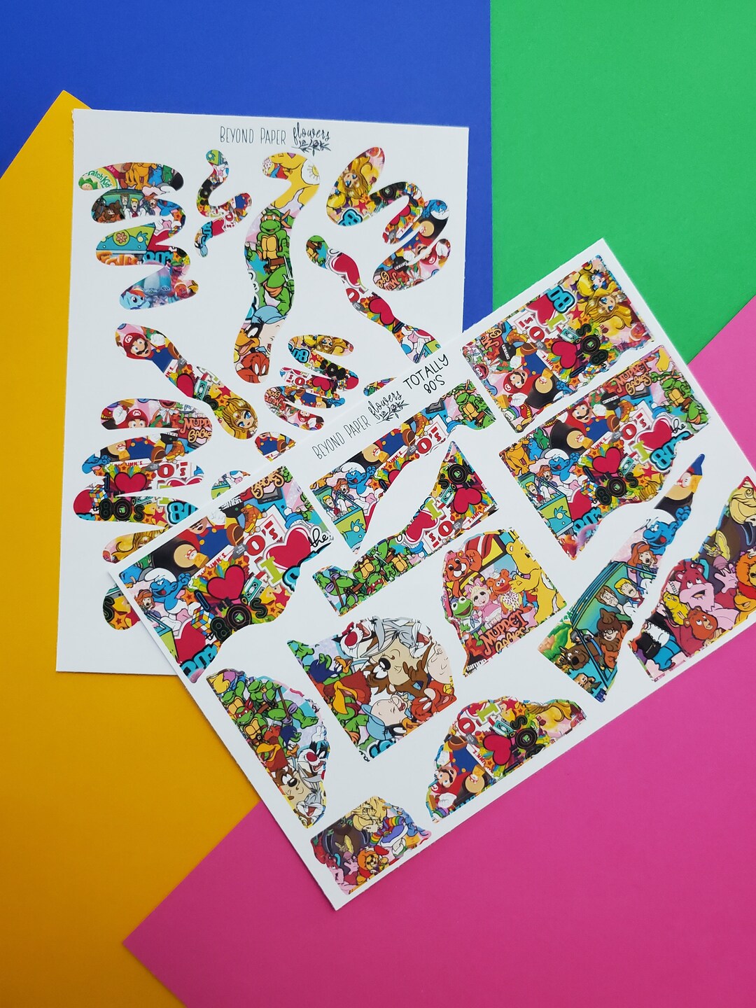 Totally 80's Squiggle and Torn Deco Stickers - Etsy