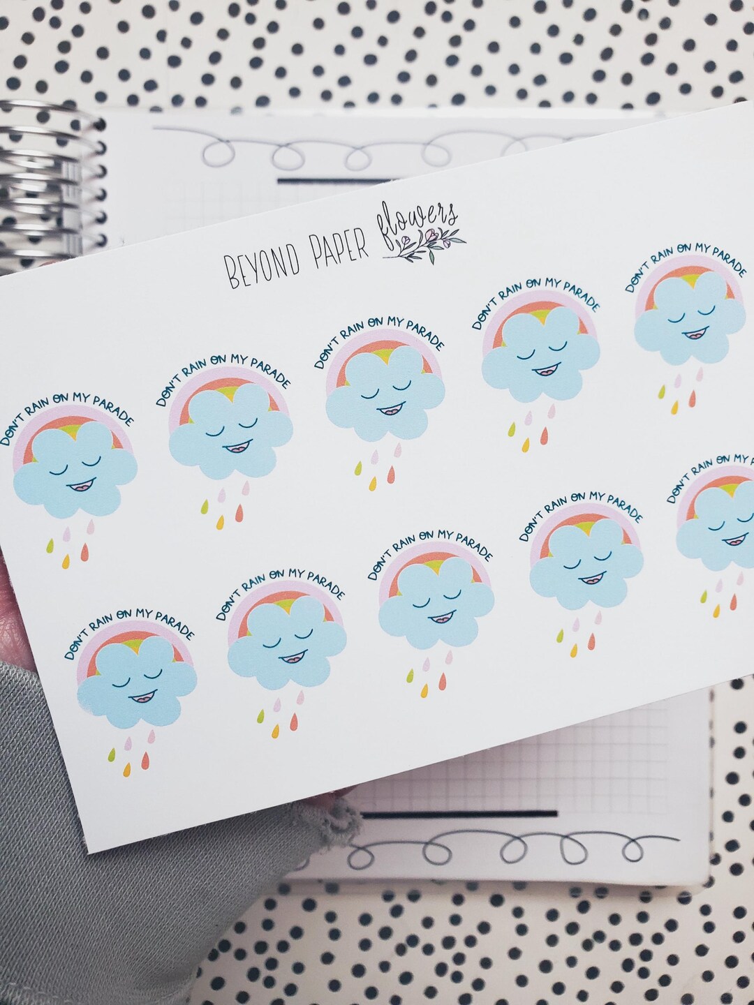 Rain on My Parade Cloud... Deco Stickers - Etsy